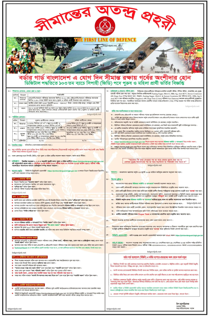 BGB Job Circular 2024 Vacancies, Salary, Key Dates, etc